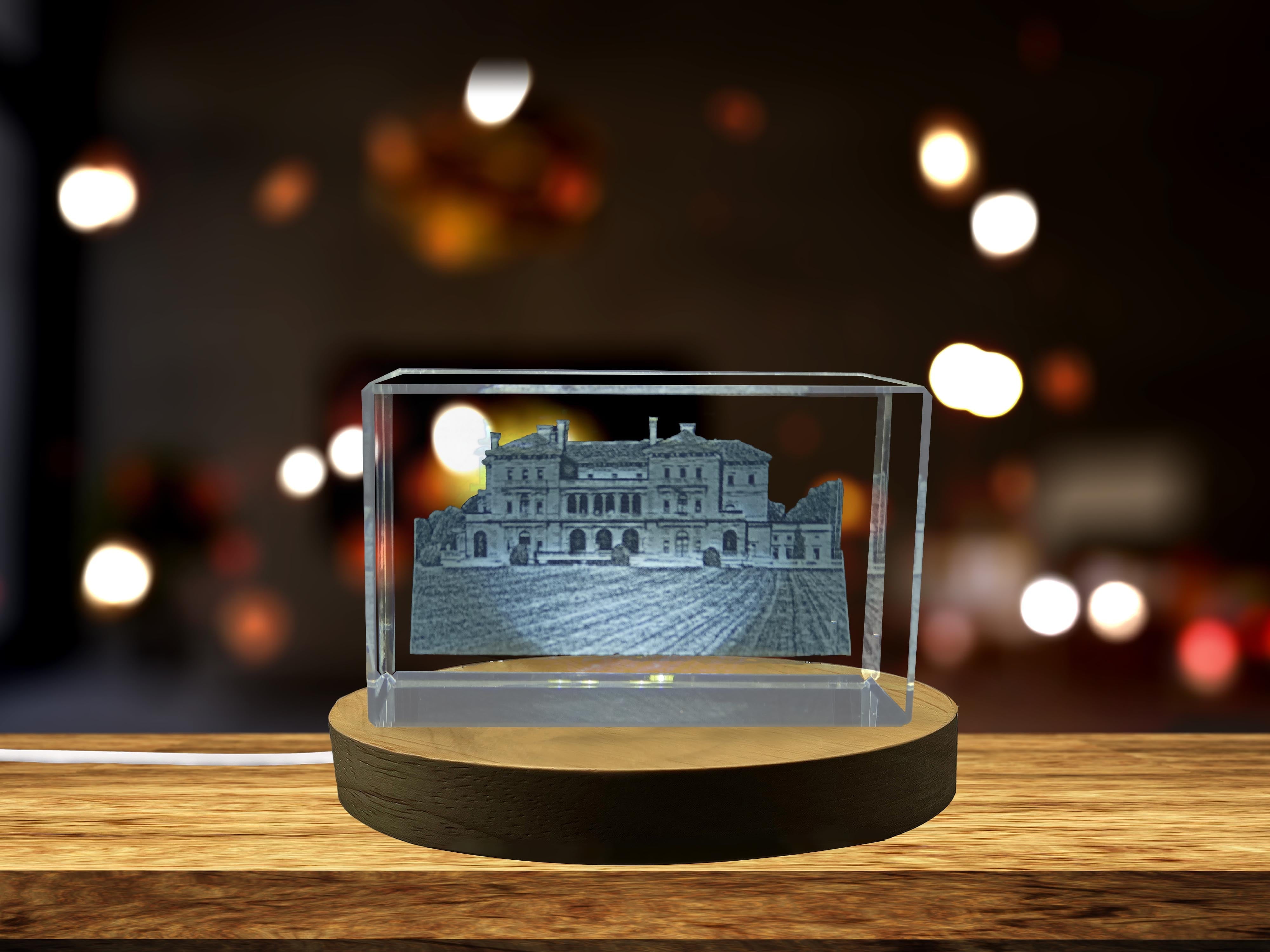 The Breakers Castle 3D Engraved Crystal Gift - Walmart.com