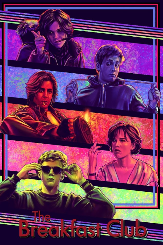 The Breakfast Club 1985 Movie Poster 24x36 Teen Drama Comedy Classic Art - Walmart.com