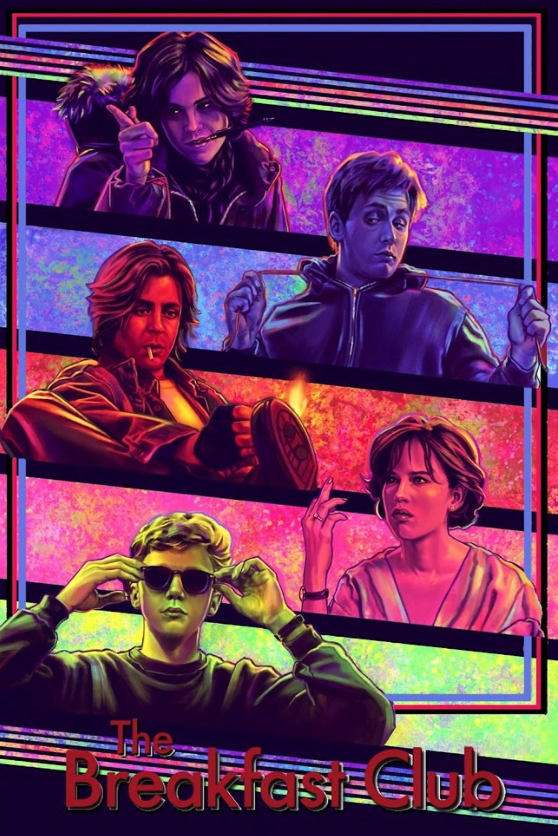 The Breakfast Club 1985 Movie Poster 24x36 Teen Drama Comedy Classic ...