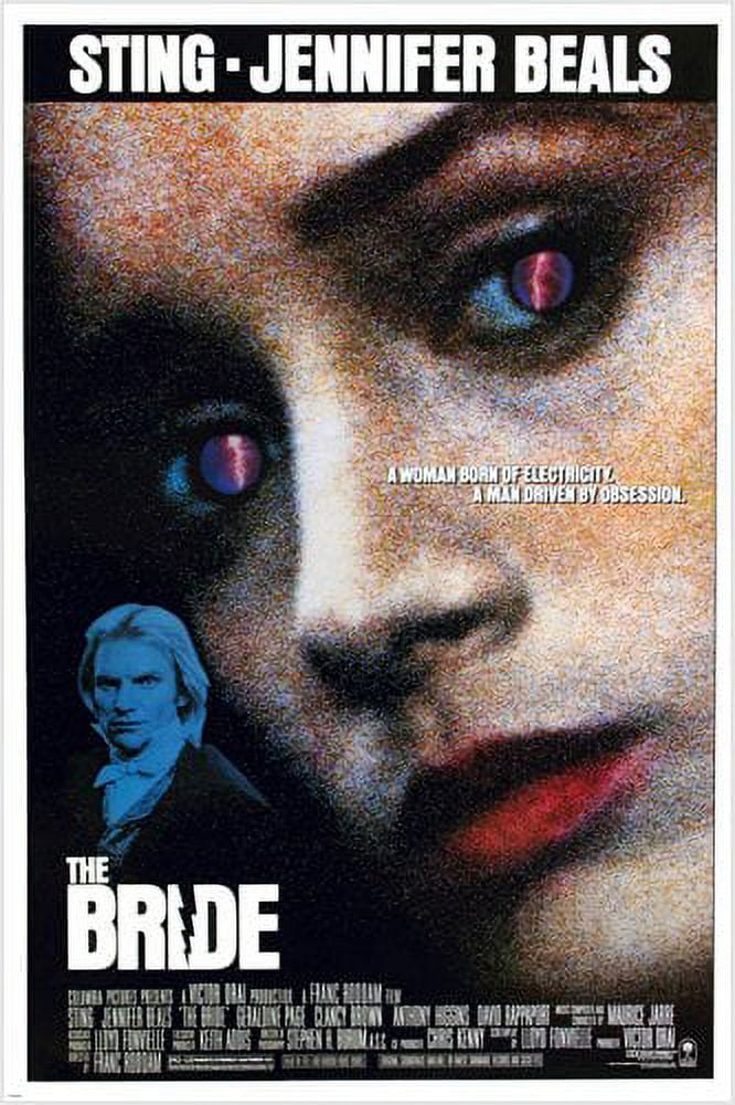 The Bride Movie Poster Sting Jennifer Beals Spooky Electric Drama 20x30 ...