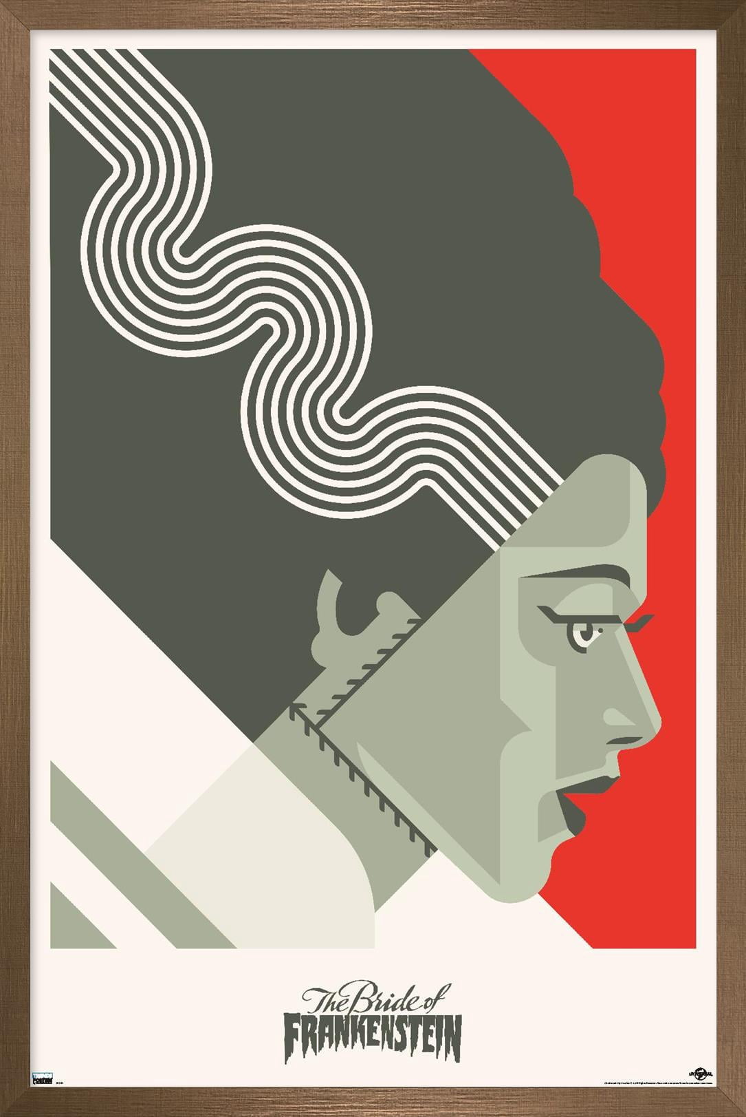 The Bride of Frankenstein - Graphic Wall Poster, 14.725" x 22.375 ...