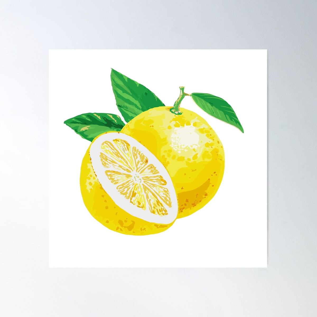 The Bright And Tangy World Of Lemons Poster Wall Art, Modern Wall Decor ...