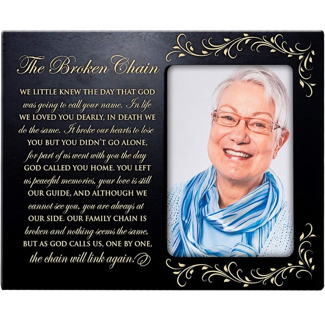 The Broken Chain Poem In Loving Memory Photo Frame Holds 4x6 picture ...
