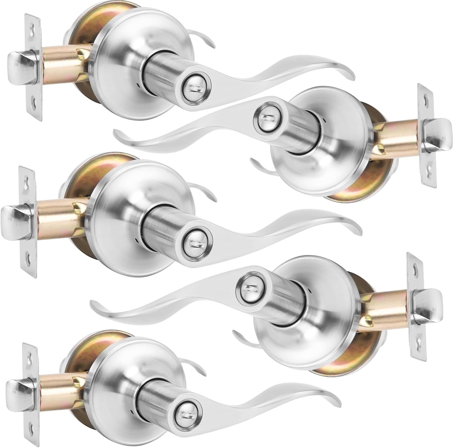 The Brushed Nickel Door Handle Interior Door Levers Privacy,Door Lock ...