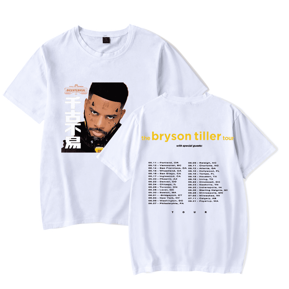 The Bryson Tiller Tour 2024 T-Shirts Classic Unisex Short Sleeve ...