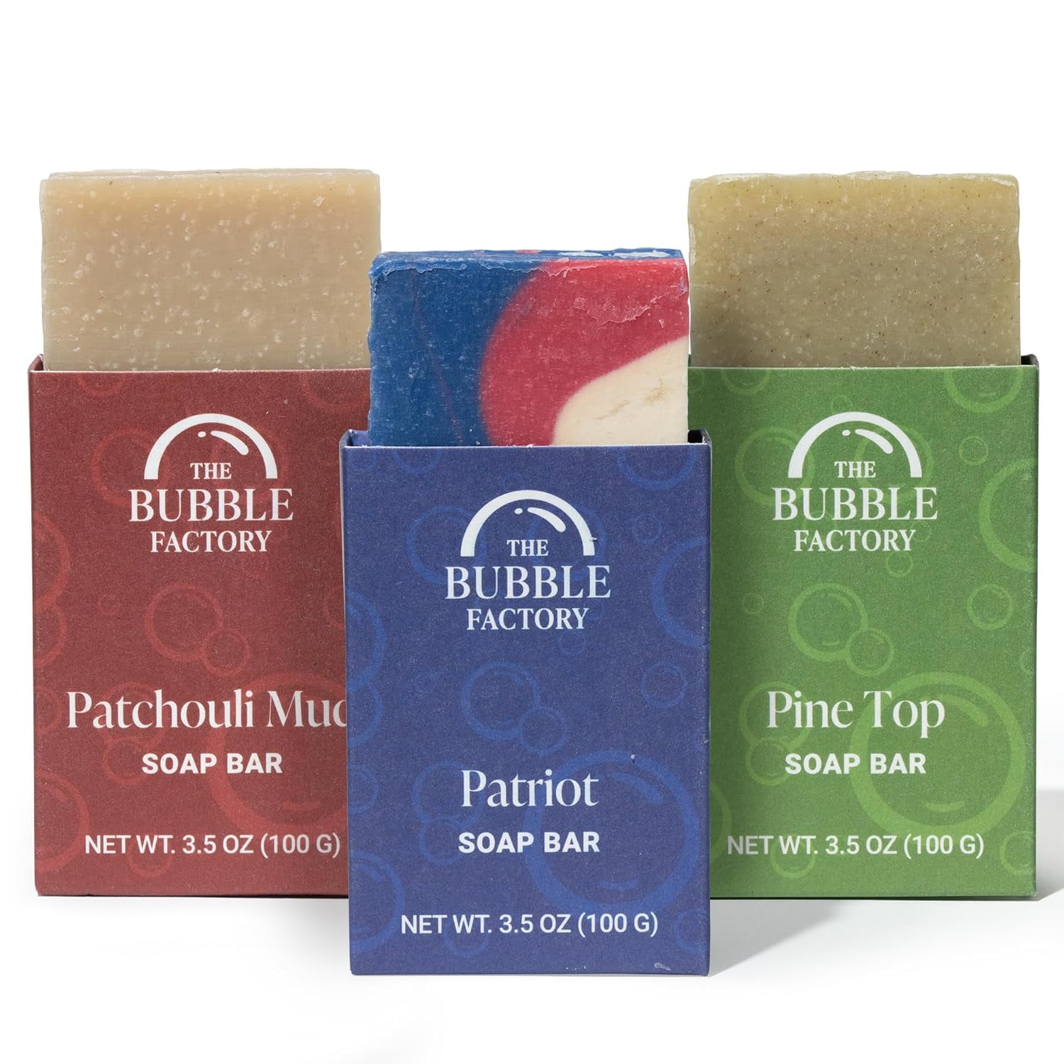 The Bubble Factory Rugged Collection 3 Pack Handmade Bar Soap Patriot ...