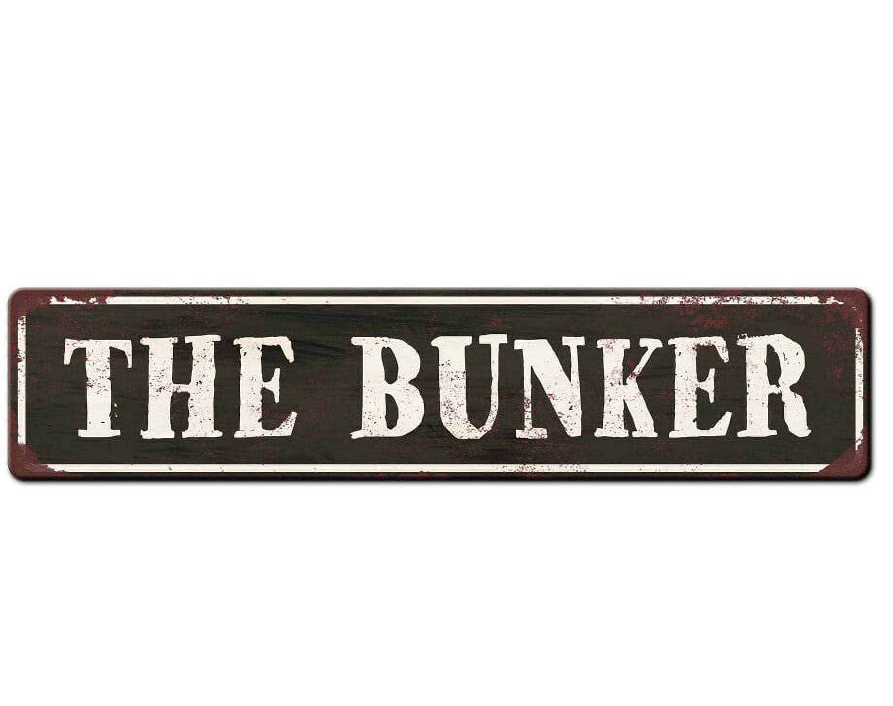 The Bunker Rustic Style Metal Sign Man Cave Décor Kid Cave Sign ...