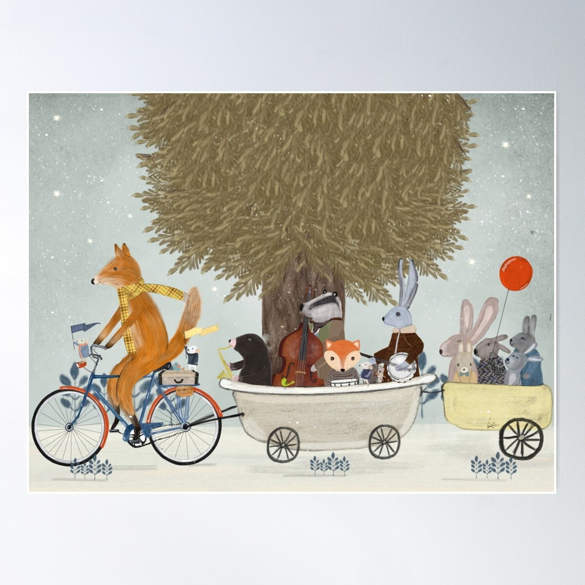 The Bunny Lullaby Poster Wall Art, Modern Wall Decor For Living Room ...