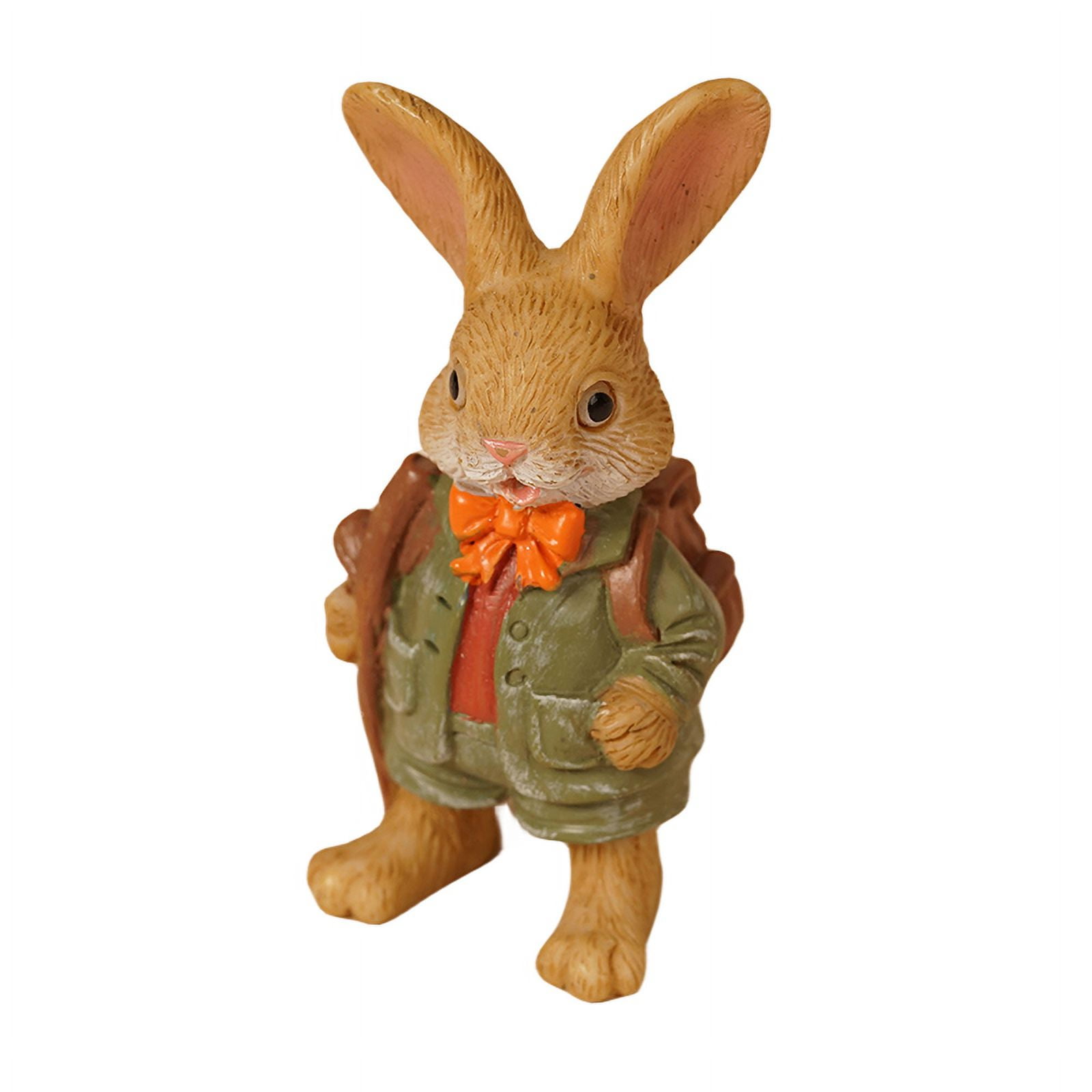 The Bunny Standing Rabbit Outdoor Garden Statue Turtle Hedgehog Statue ...
