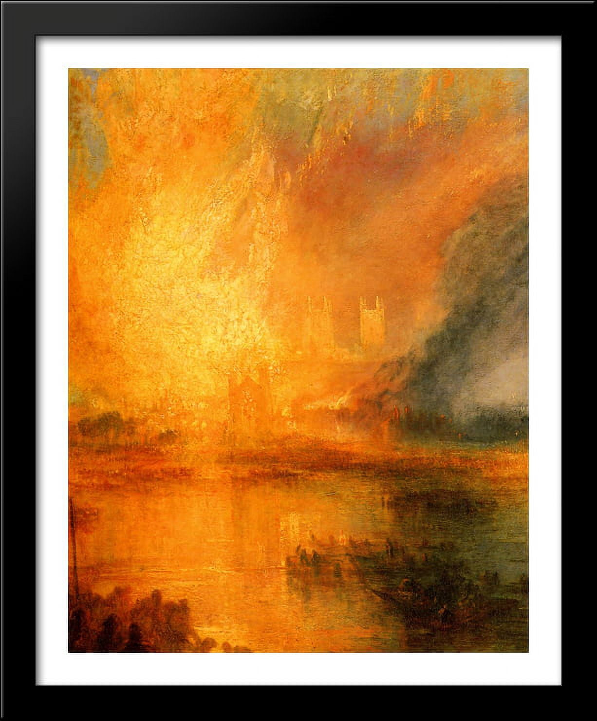 The Burning of the Houses of Parliament [detail: 1] 28x34 Large Black ...