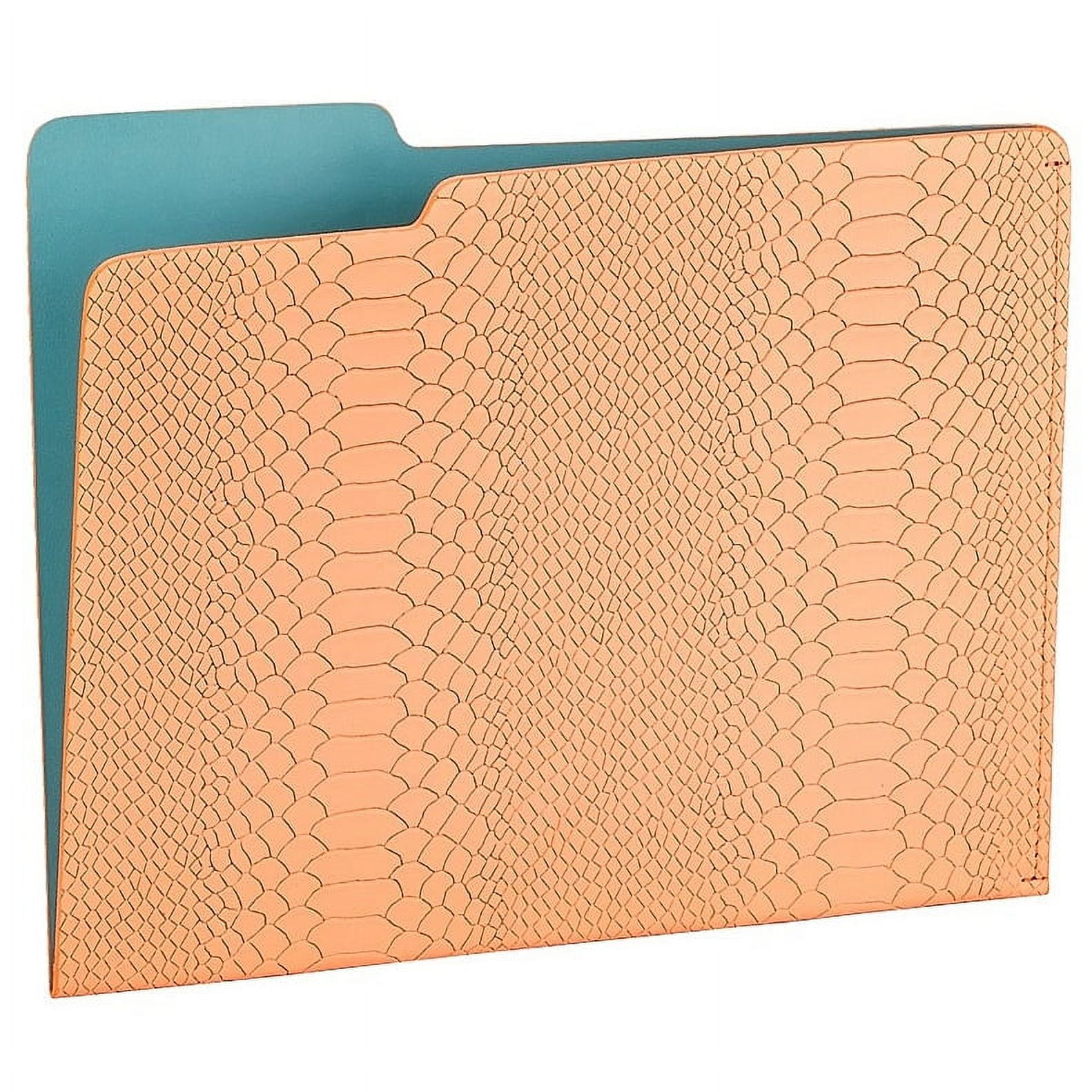 The CARLO File Folder MELON Teal Embossed Python Leather by Graphic ...