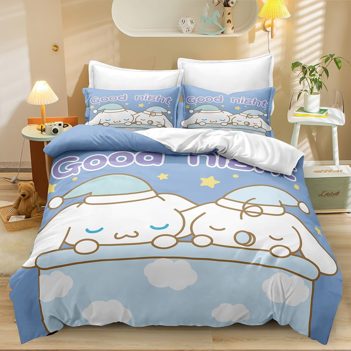 The CIN-namoroll Anime Bedding Set,3 Piece 3D Cartoon Cute Printed Soft ...