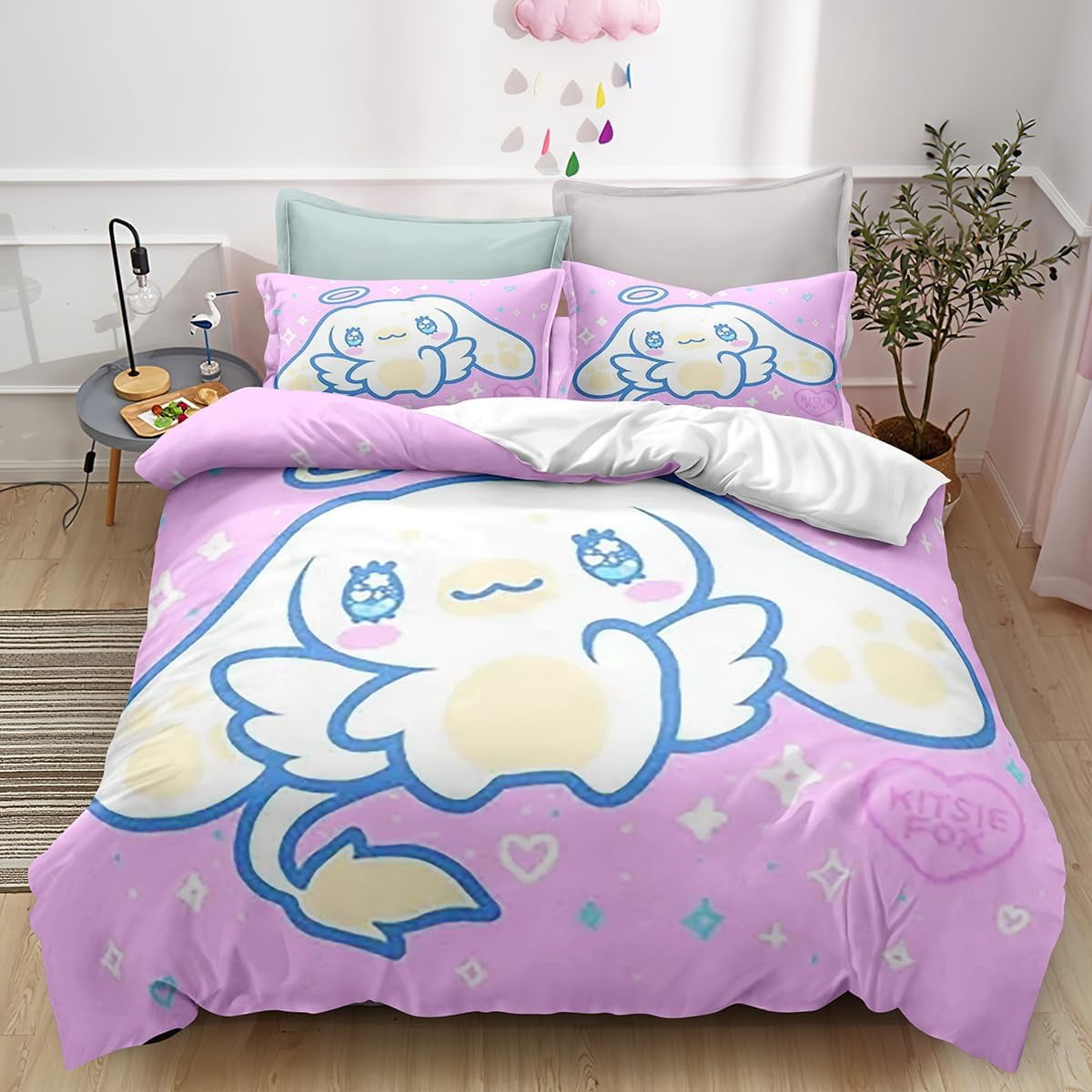 The CIN-namoroll Anime Bedding Set,3 Piece 3D Cartoon Cute Printed Soft ...