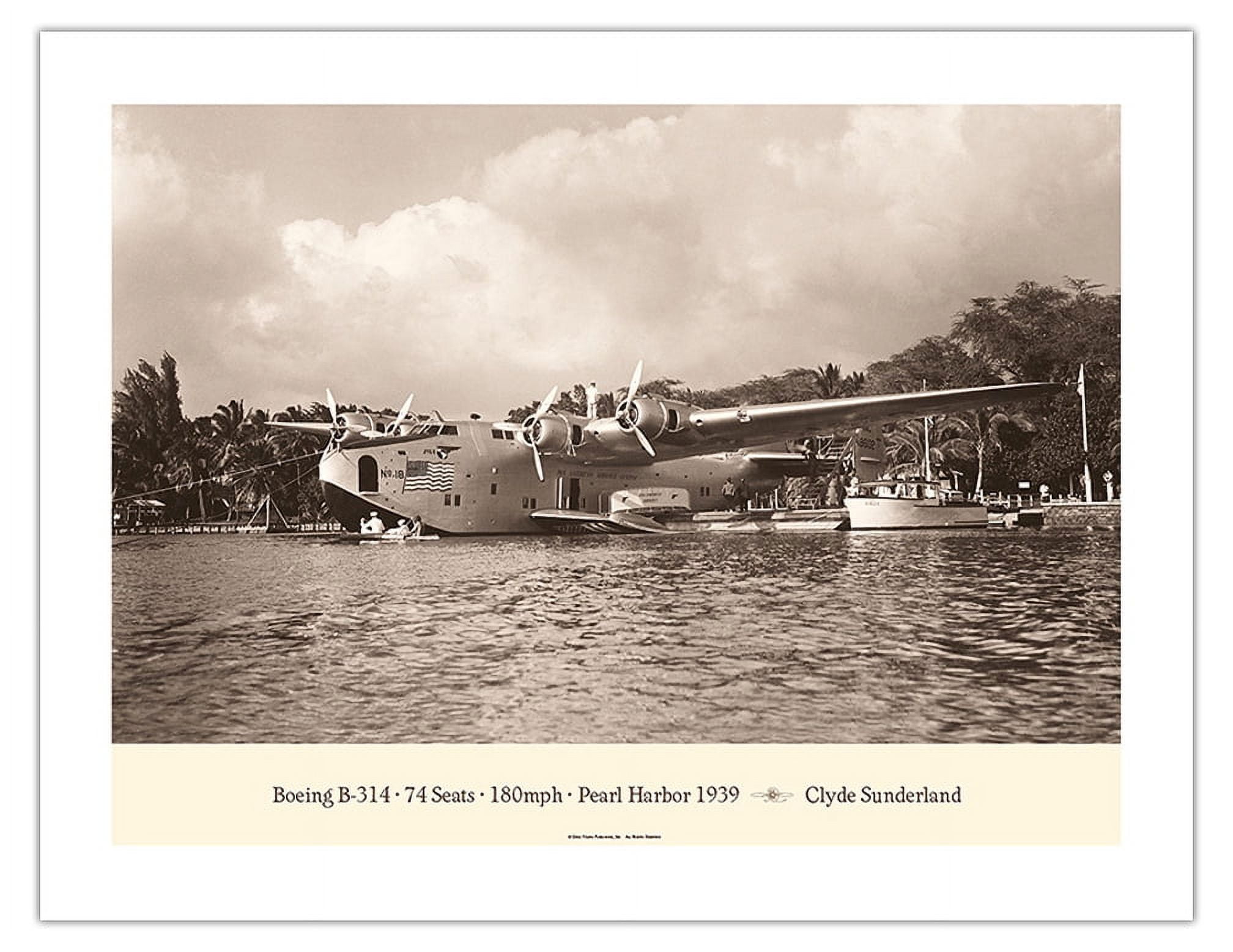 The California Clipper (Boeing B-314) - 74 Seats - Pearl Harbor 1939 ...