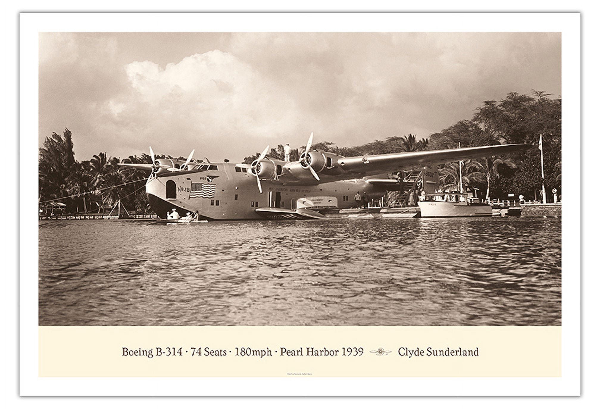 The California Clipper (Boeing B-314) - 74 Seats - Pearl Harbor 1939 ...