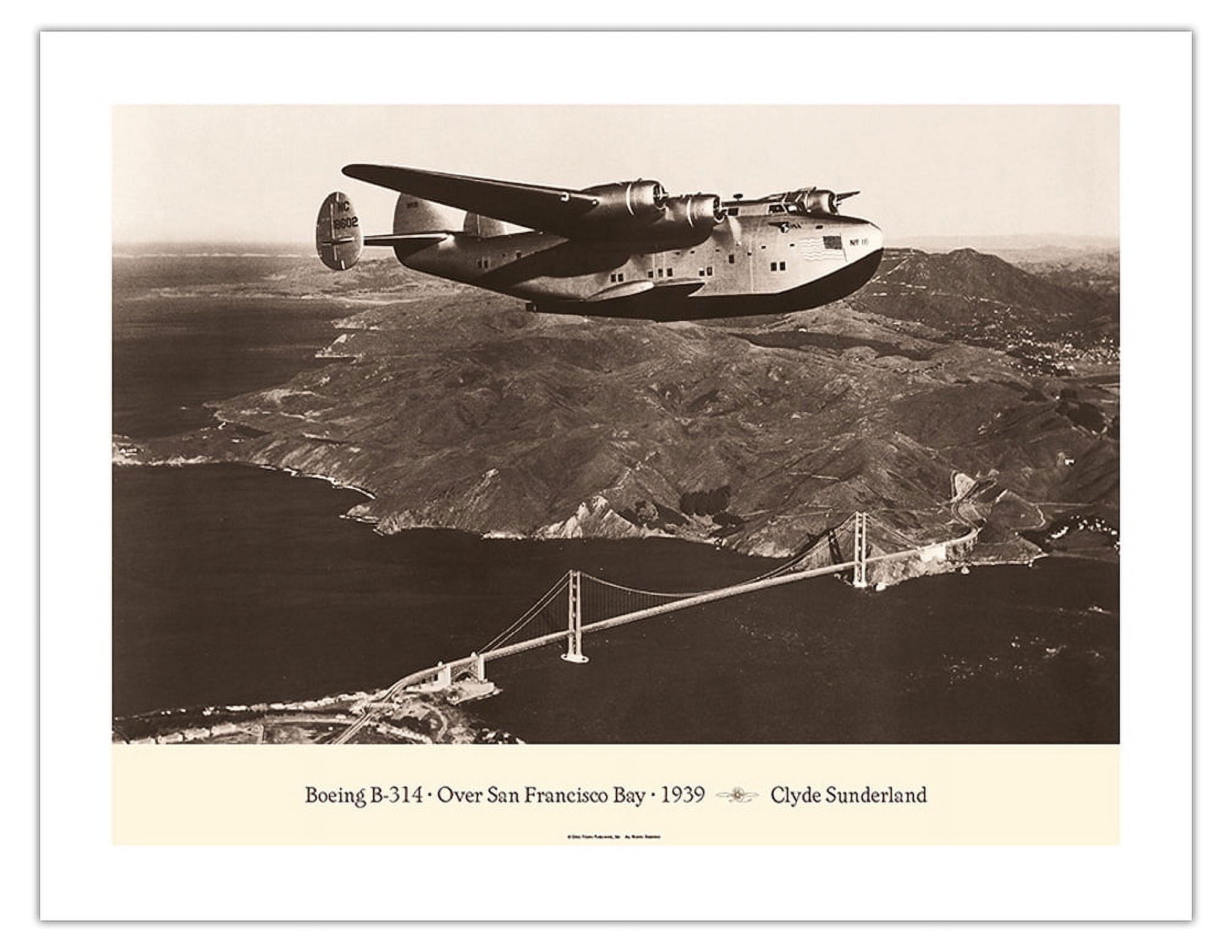 The California Clipper (Boeing B-314) - Over San Francisco Bay 1939 ...