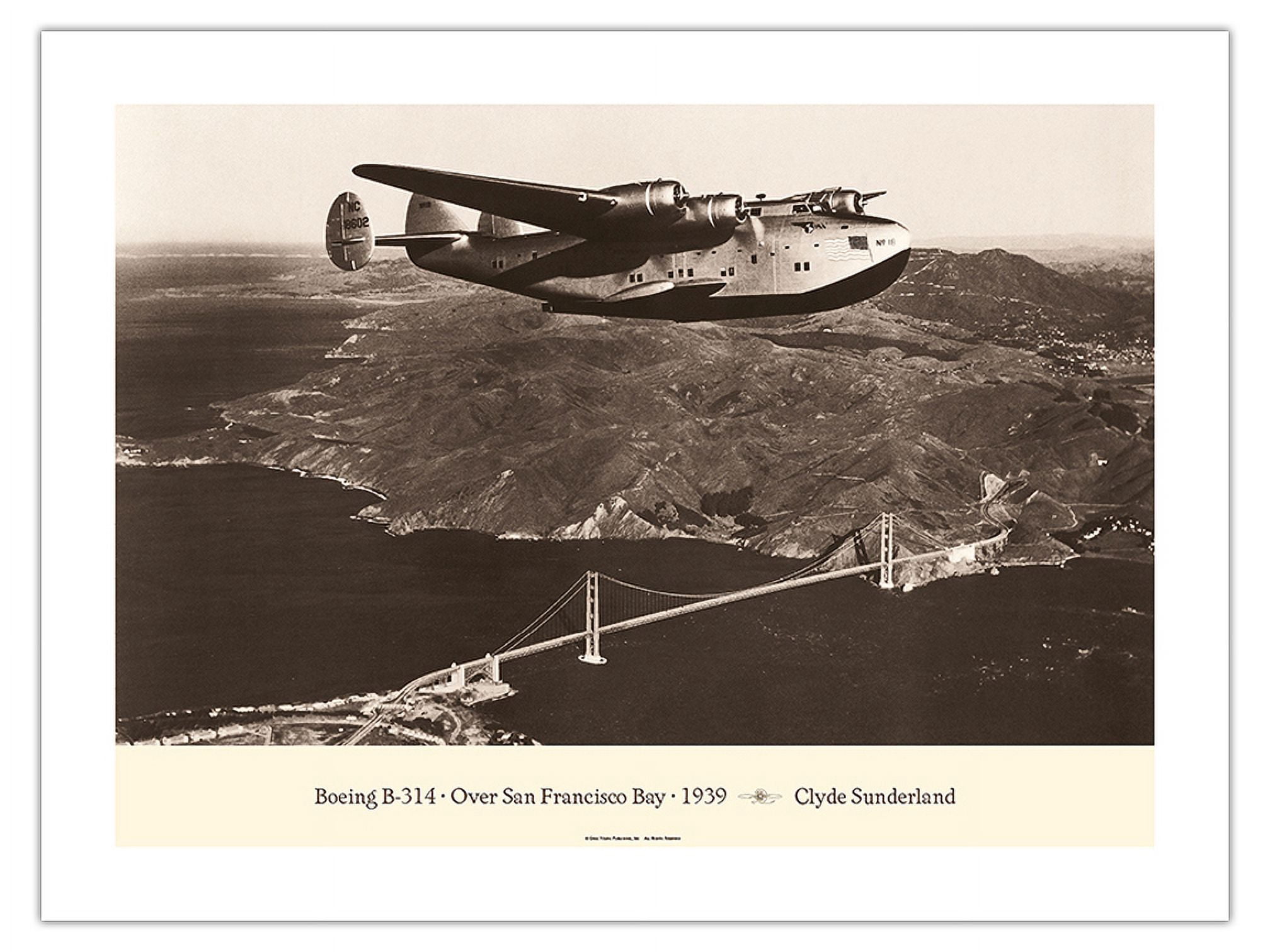 The California Clipper (Boeing B-314) - Over San Francisco Bay 1939 ...