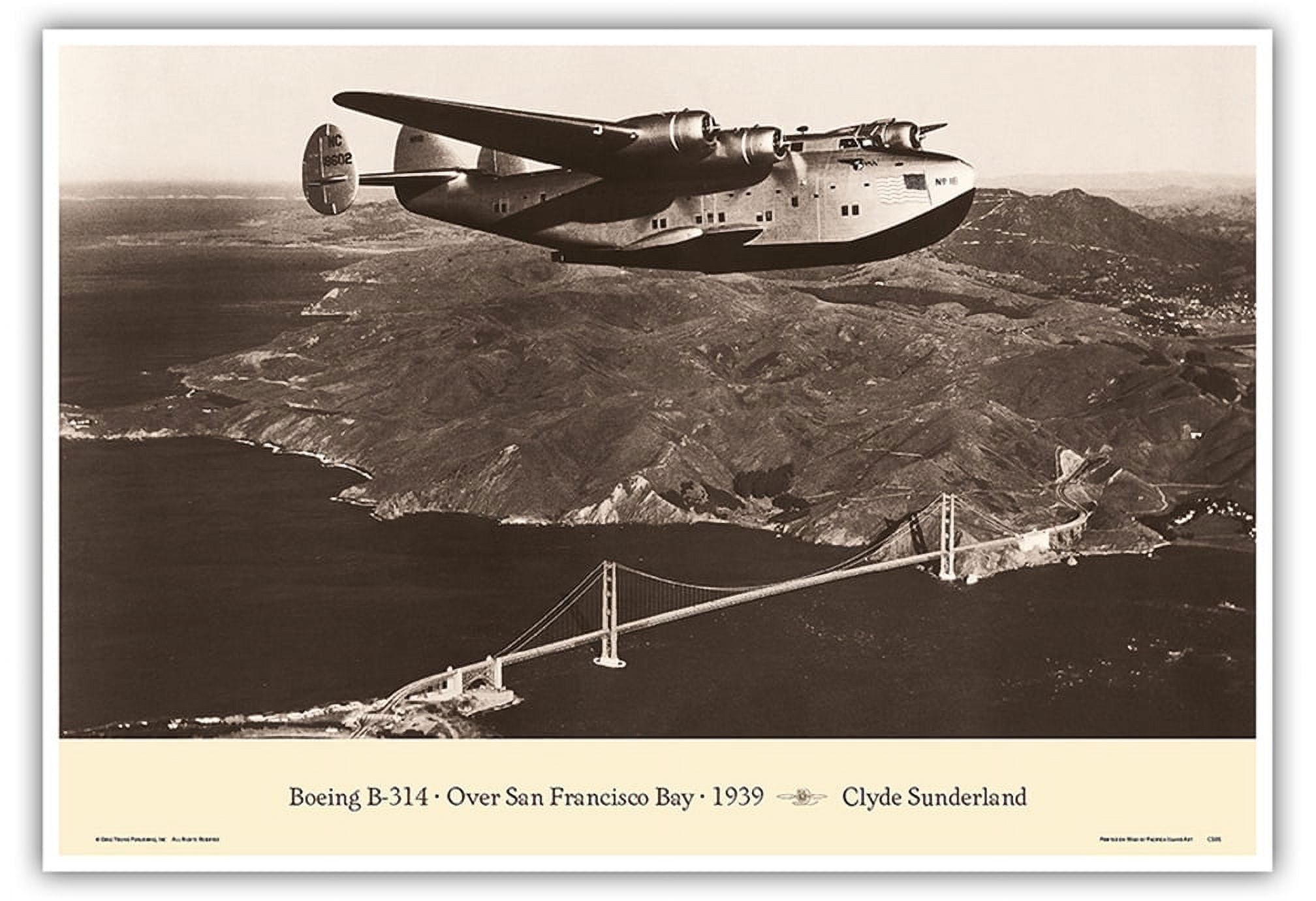 The California Clipper (Boeing B-314) - Over San Francisco Bay 1939 ...