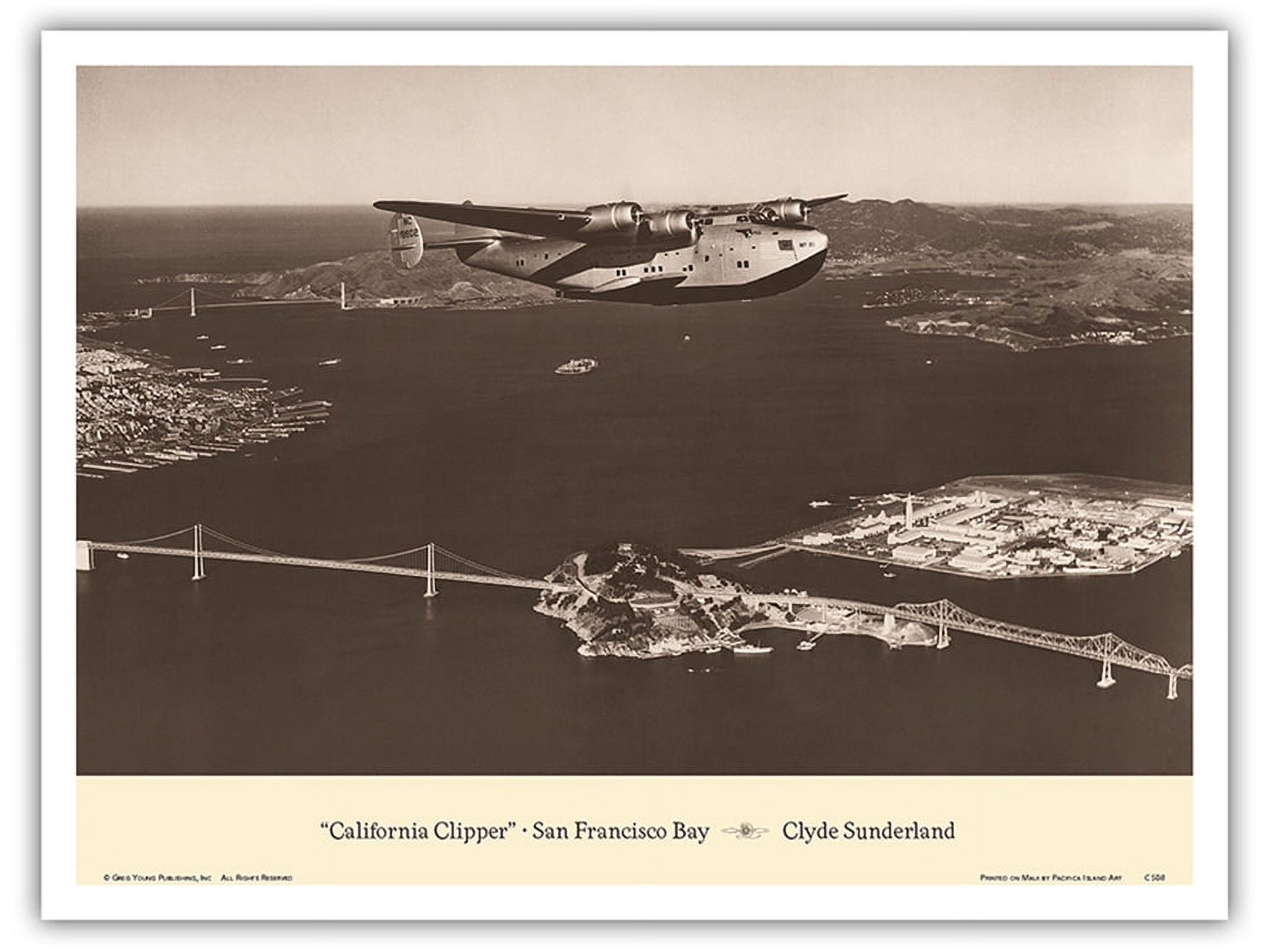 The California Clipper (Boeing B-314) - Over San Francisco Bay 1939 ...
