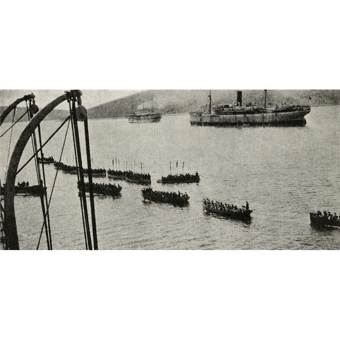 The Campaign In Gallipoli A Landing Force Leaving the Transports for ...