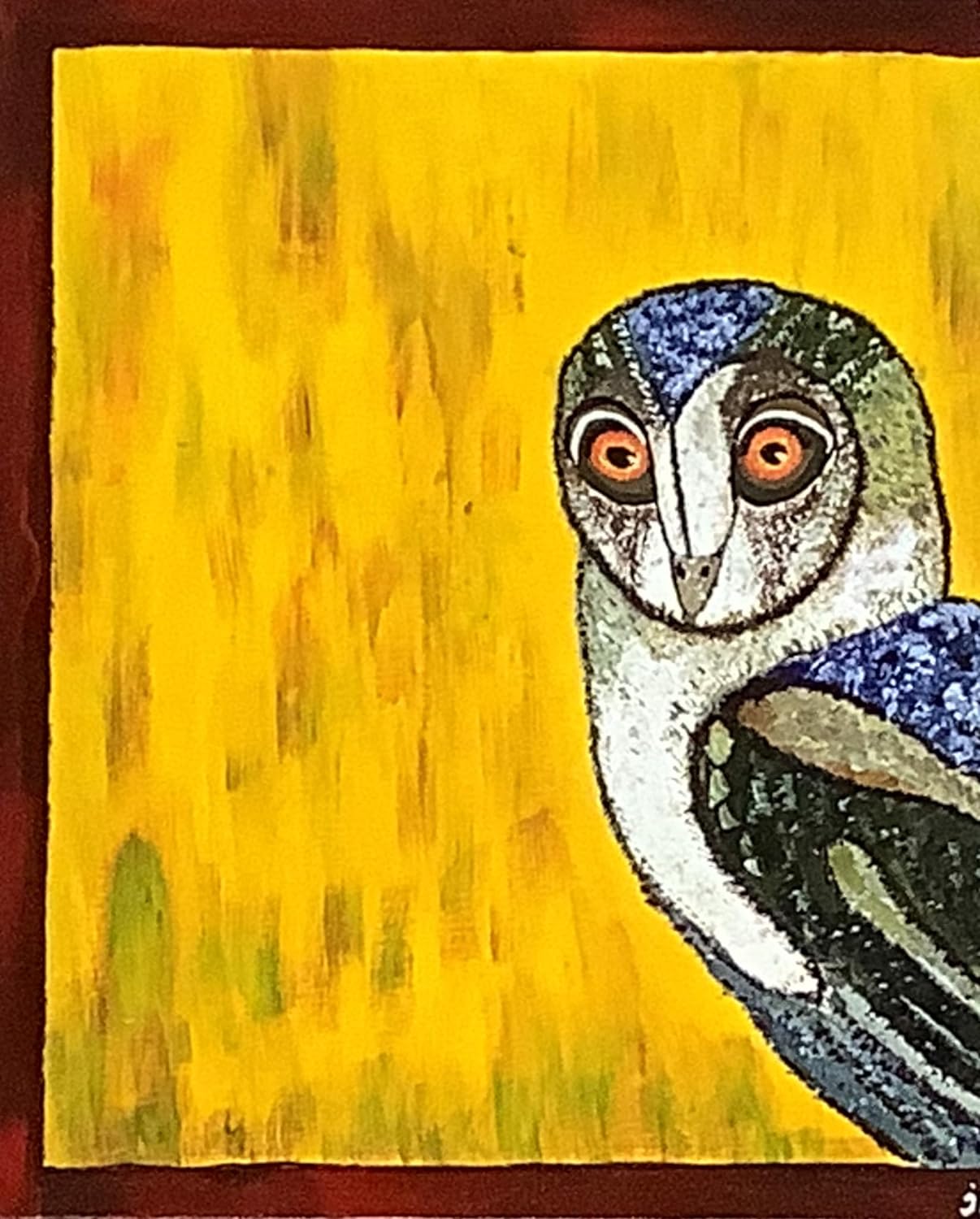 The Canfield Collection - Barn Owl - Vibrant Yellow Still Life Wall Art ...