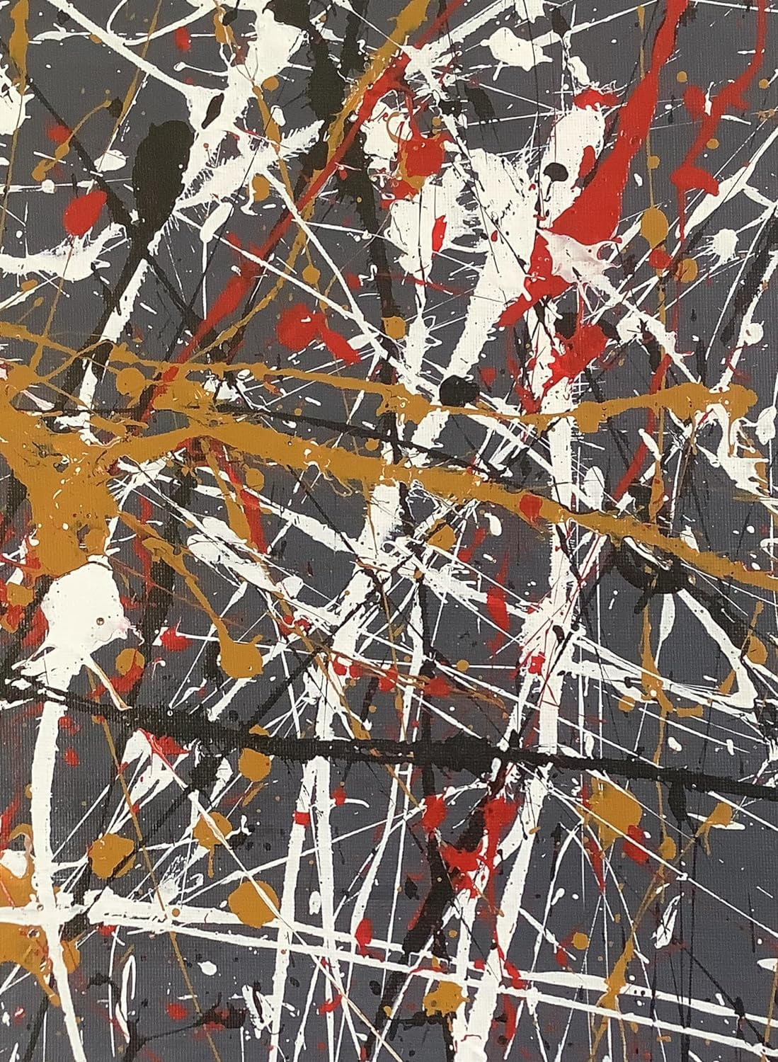 The Canfield Collection - Not a Pollok - Abstract Black and Gold Wall ...