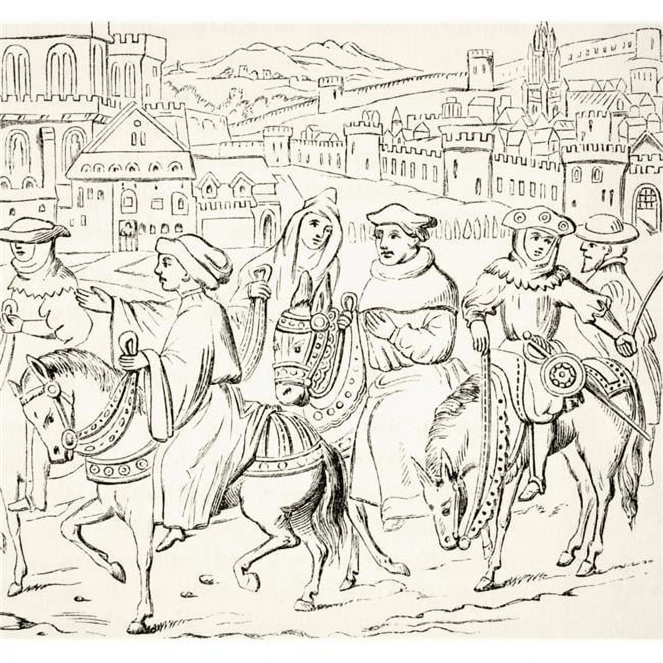 The Canterbury Pilgrims Leave Canterbury Scene From The Canterbury ...