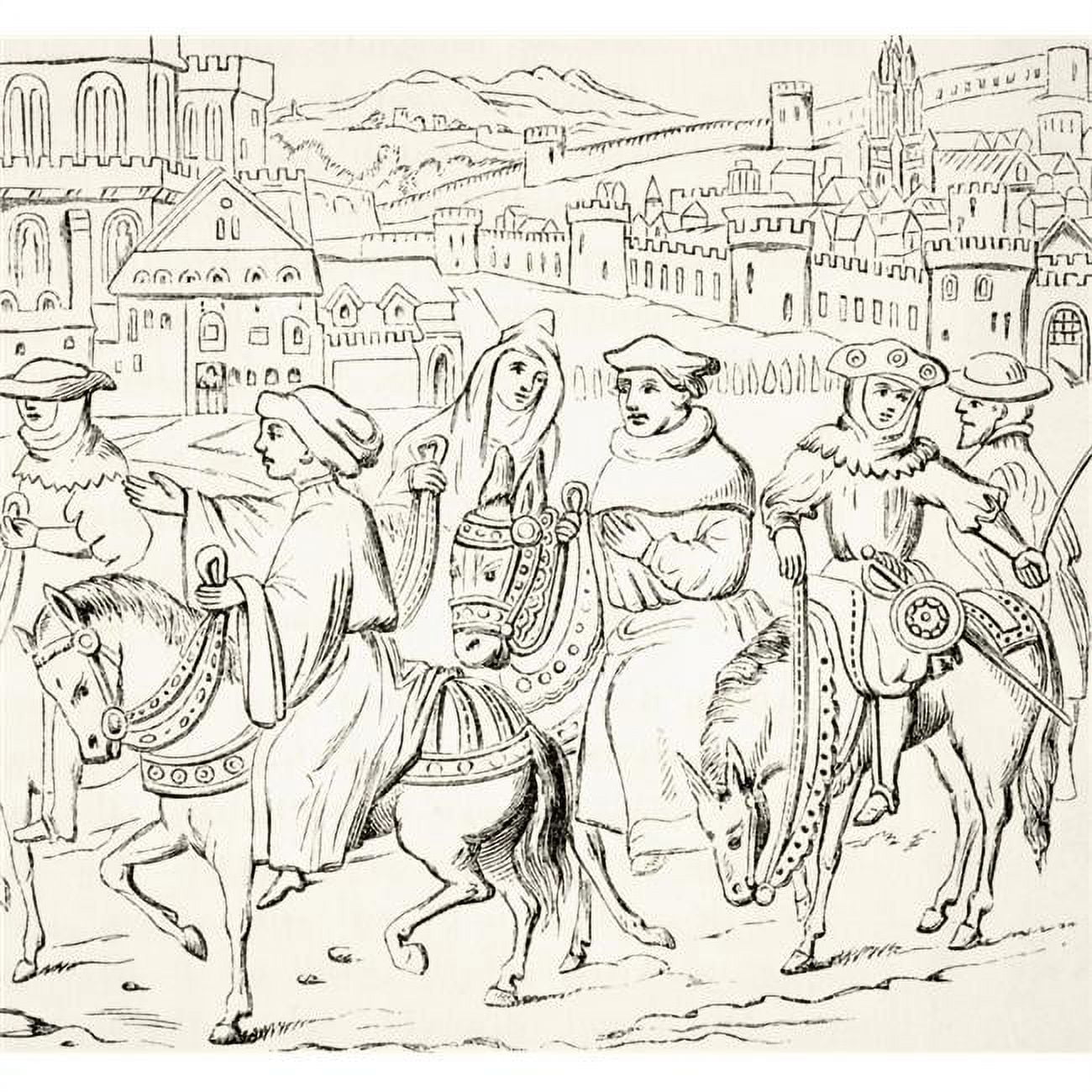 The Canterbury Pilgrims Leave Canterbury Scene From The Canterbury ...