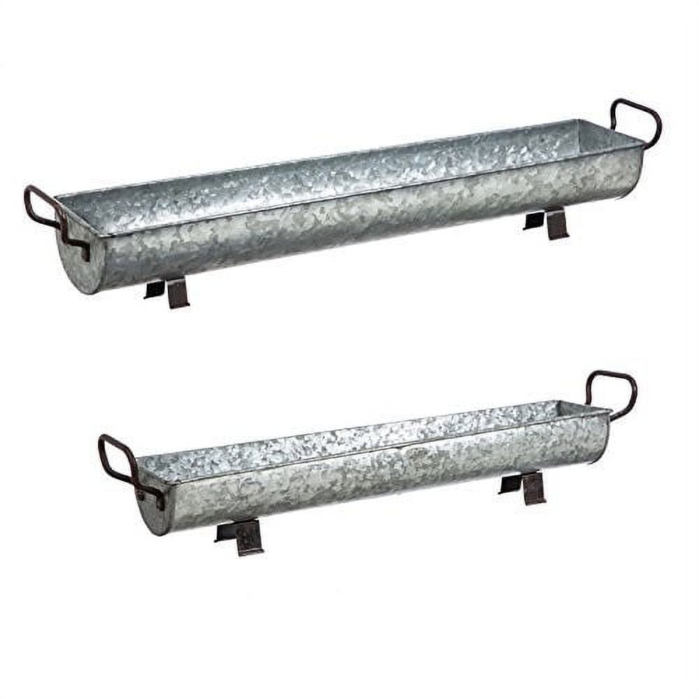 The Cape Company 8PMTL057 Galvanized Long Trough Set of 2 - Walmart.com