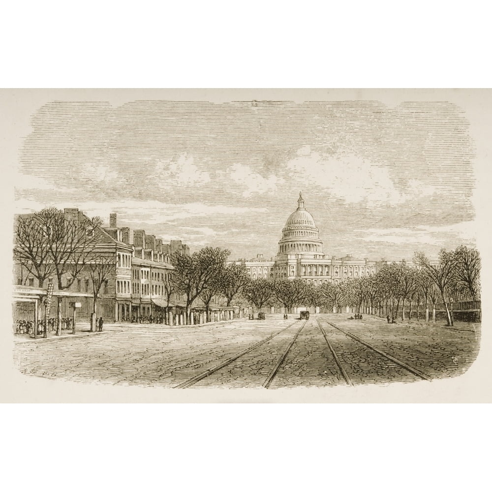 The Capitol Building Washington Dc In 1870S From American Pictures ...