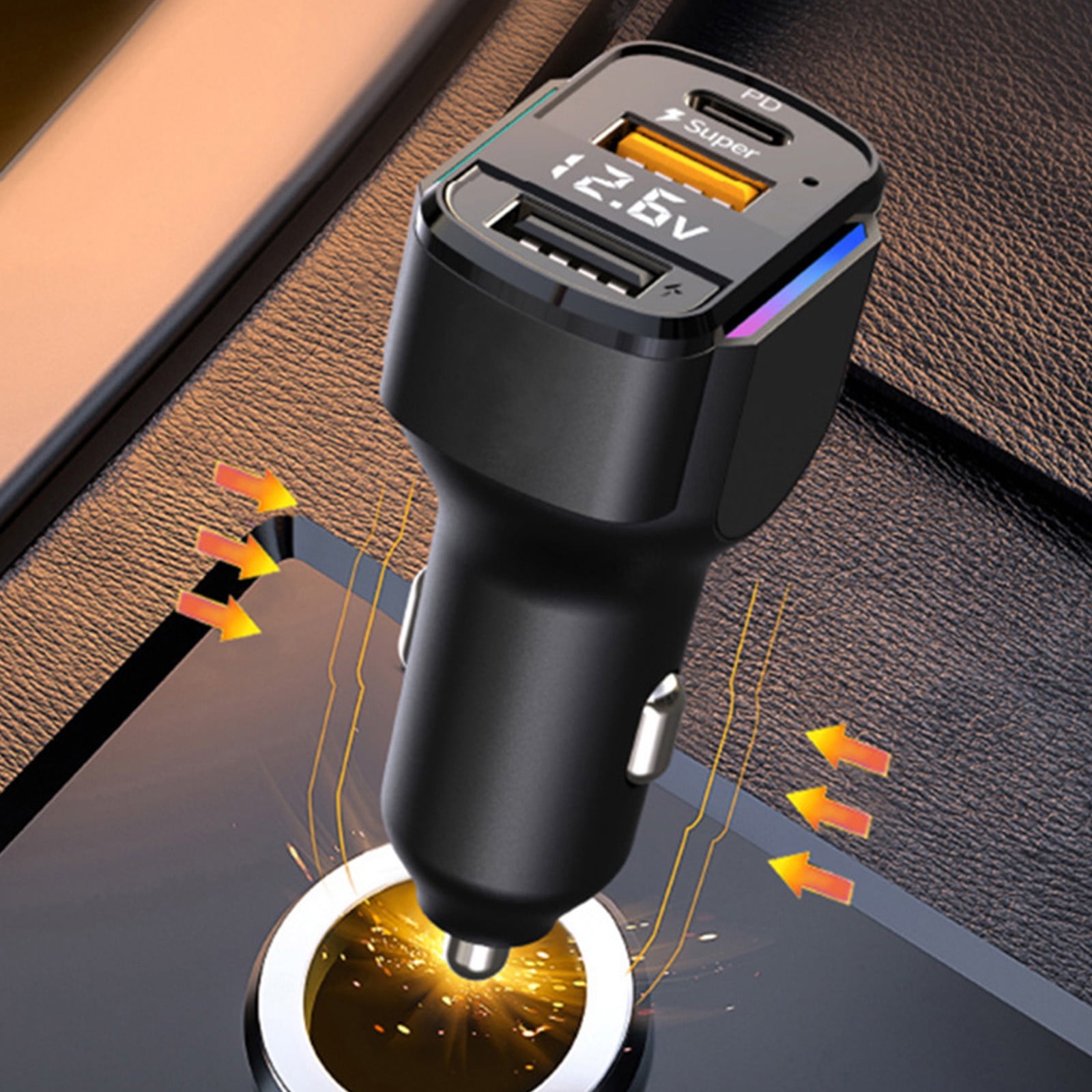 The Car Charger Supports QC3.0/PD Ultra-fast Charging, Equipped With ...