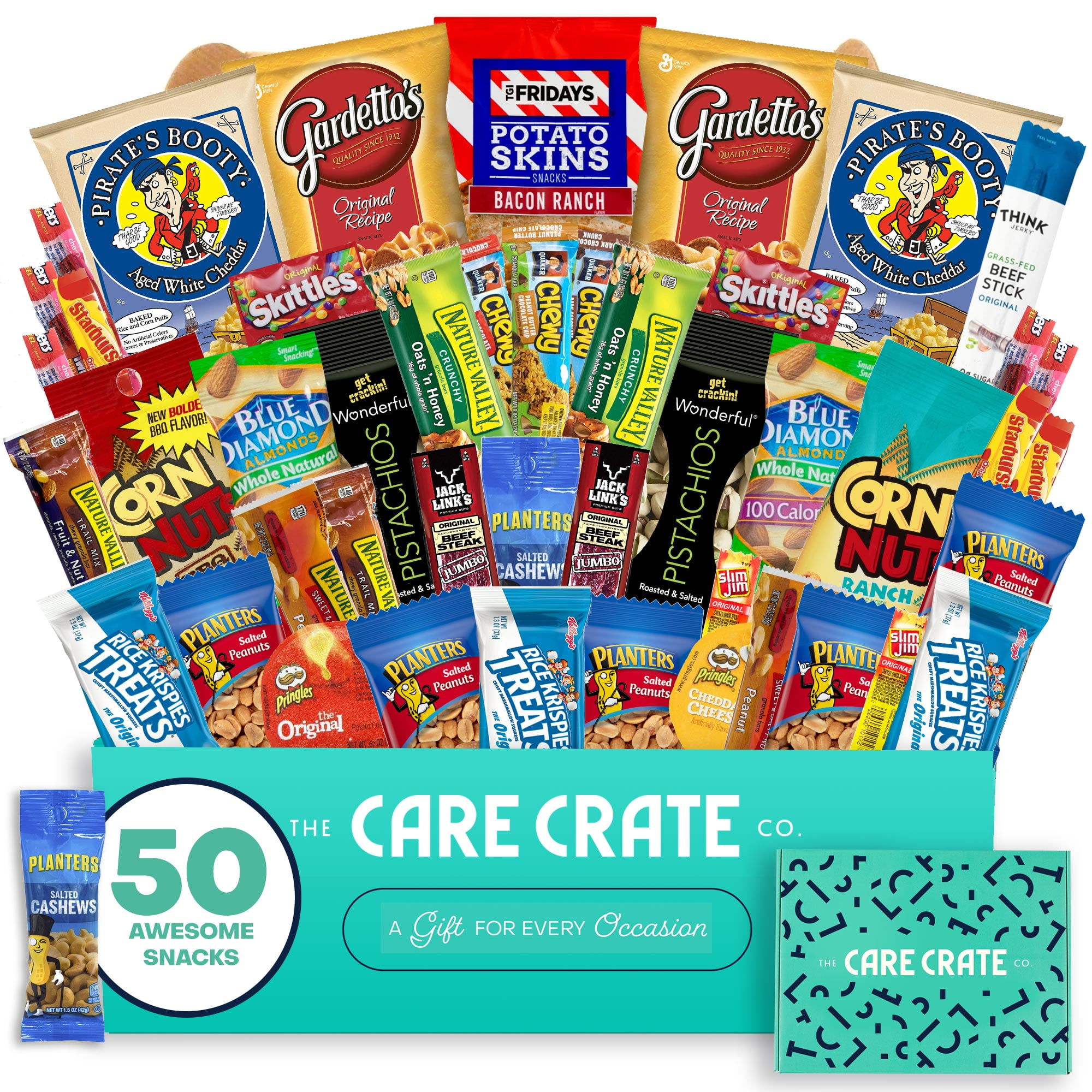 The Care Crate Man Box Ultimate Men's Snack Box Care Package ( 50 piece ...
