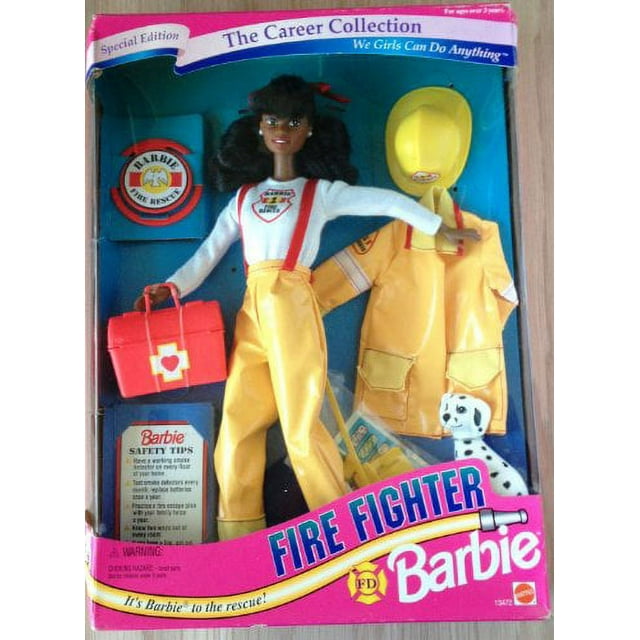 The Career Collection African American Fire Fighter Barbie - Walmart.com
