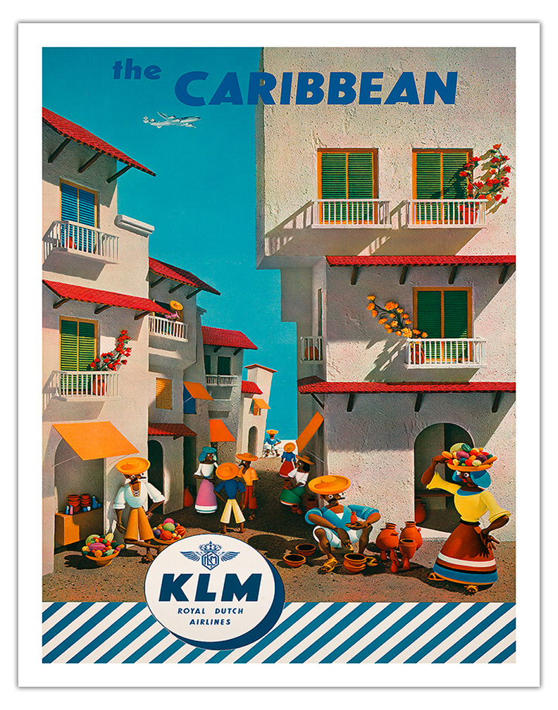 The Caribbean - Royal Dutch Airlines KLM - Vintage Airline Travel ...