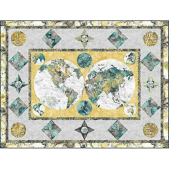 The Cartographer Quilt Pattern 66 x 50 One Size by The Whimsical ...