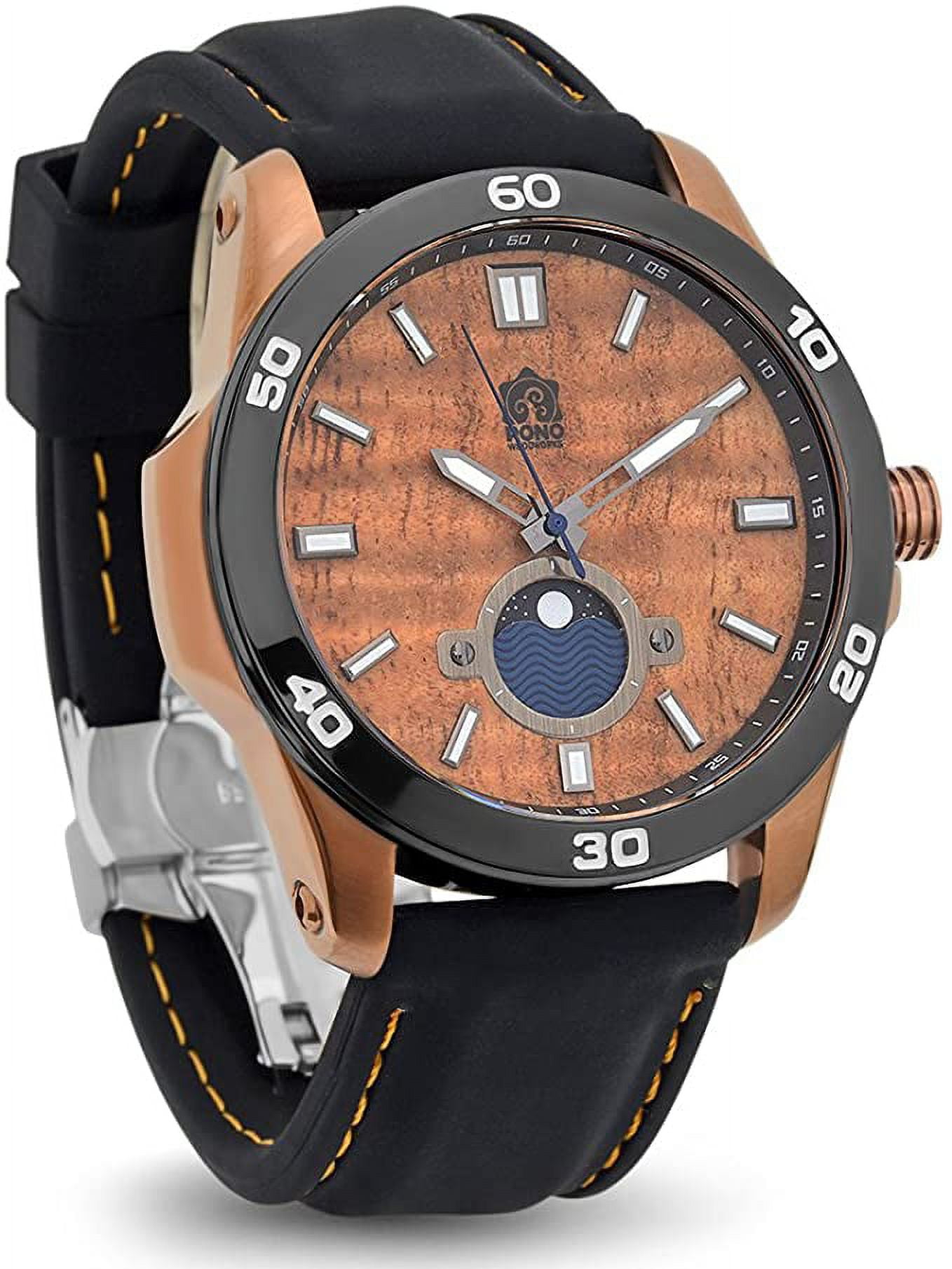 "The Castaway" Hawaiian Koa Wood Watch (47 mm Diameter, Copper and ...