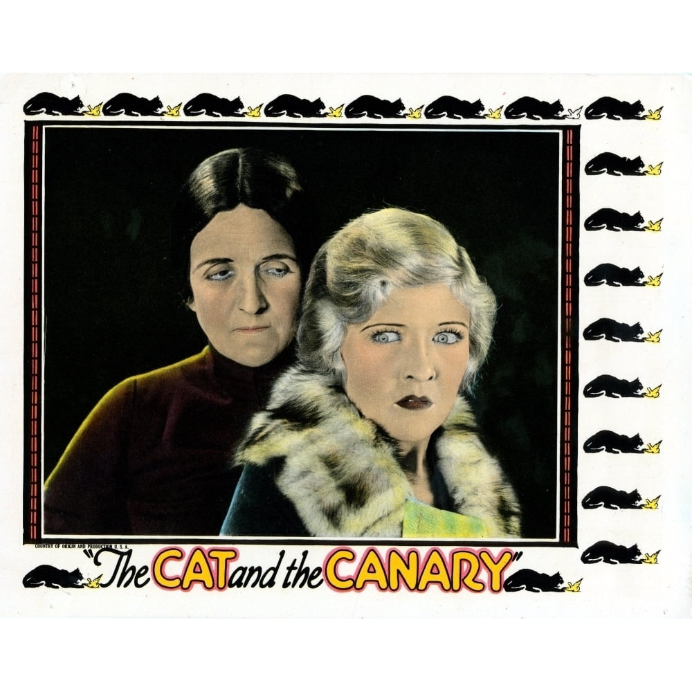 The Cat And The Canary Lobbycard From Left: Martha Mattox Laura La ...