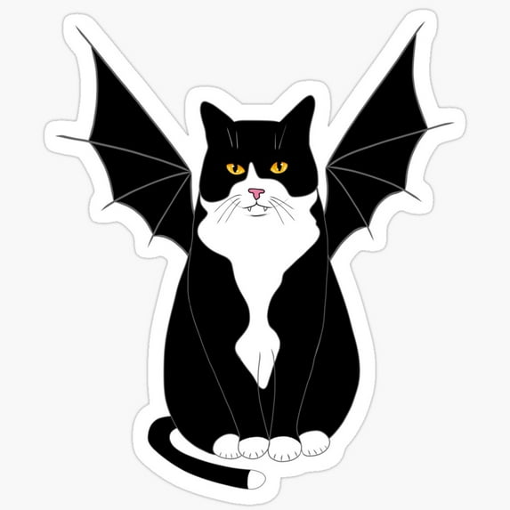 The Cat Bat Sticker Phone Decal Water Bottle Stickers Car Decals ...