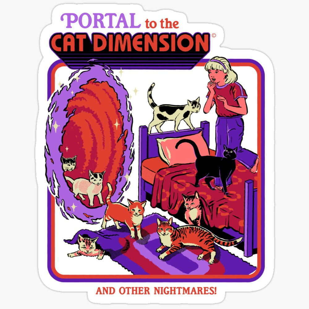 The Cat Dimension Sticker Phone Decal Water Bottle Stickers Car Decals ...