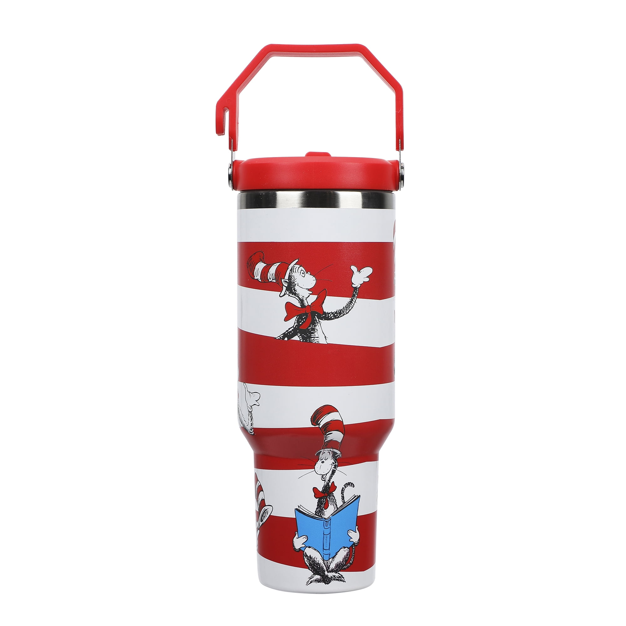 The Cat In The Hat Character Print Red & White Striped 40 Oz Stainless ...