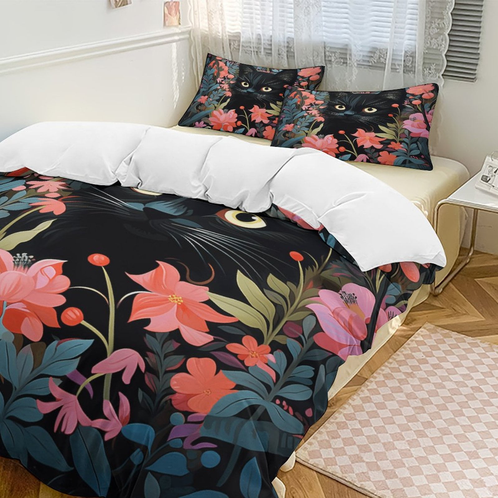 The Cat Is Hiding 3D Duvet Cover Set Quilt Cover Theme of Kid Boy Girl ...