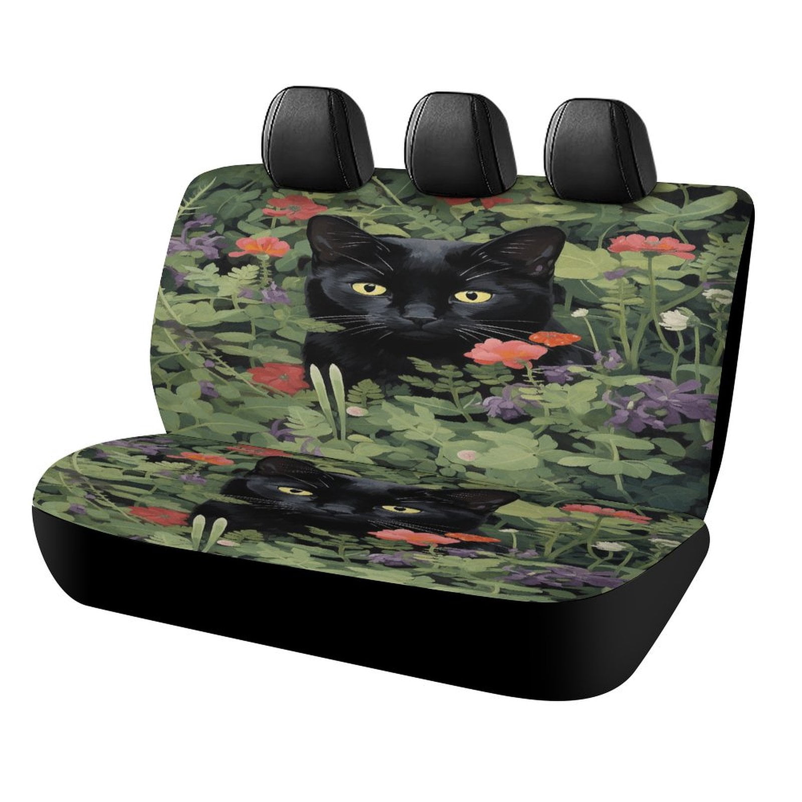 The Cat Is Hiding Rear Seat Covers, Car Backseat Protector, Universal ...