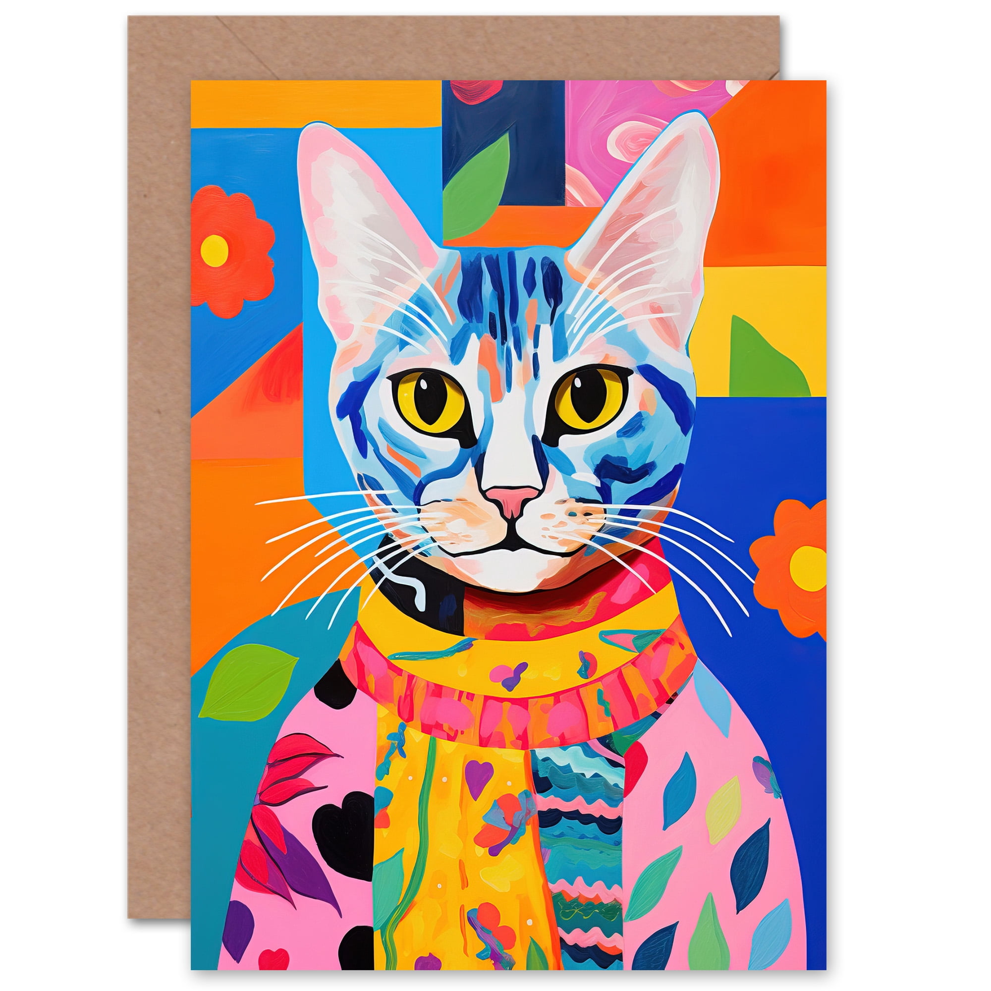 The Cat in the Caftan Folk Art for Wife Her Mum Sister Daughter Mom ...