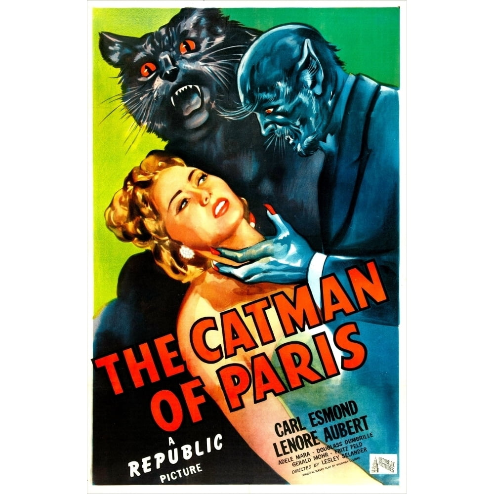 The Catman Of Paris Us Poster From Left: Lenore Aubert Robert J. Wilke ...