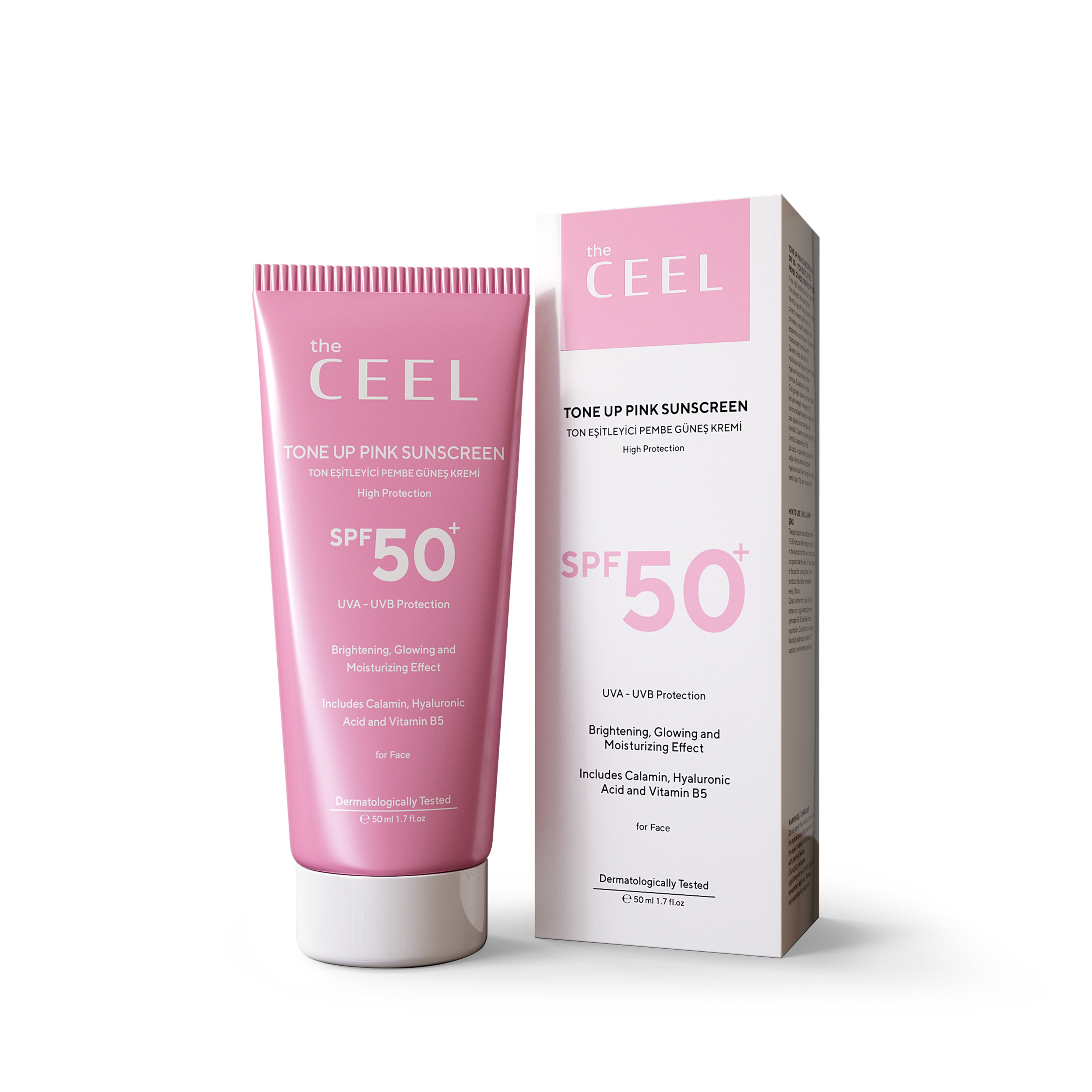 The Ceel Pink Tone Up Sunscreen SPF 50+ with Hyaluronic Acid ...