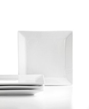 The Cellar Dinnerware, Set of 4 Whiteware Square Appetizer Plates ...