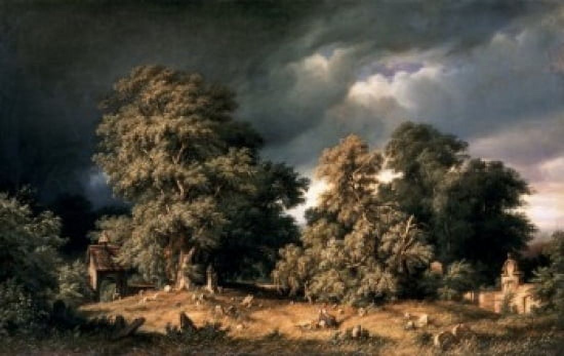 The Cemetery 1860 G. Kloss (19th C. German) Oil On Canvas Pushkin ...