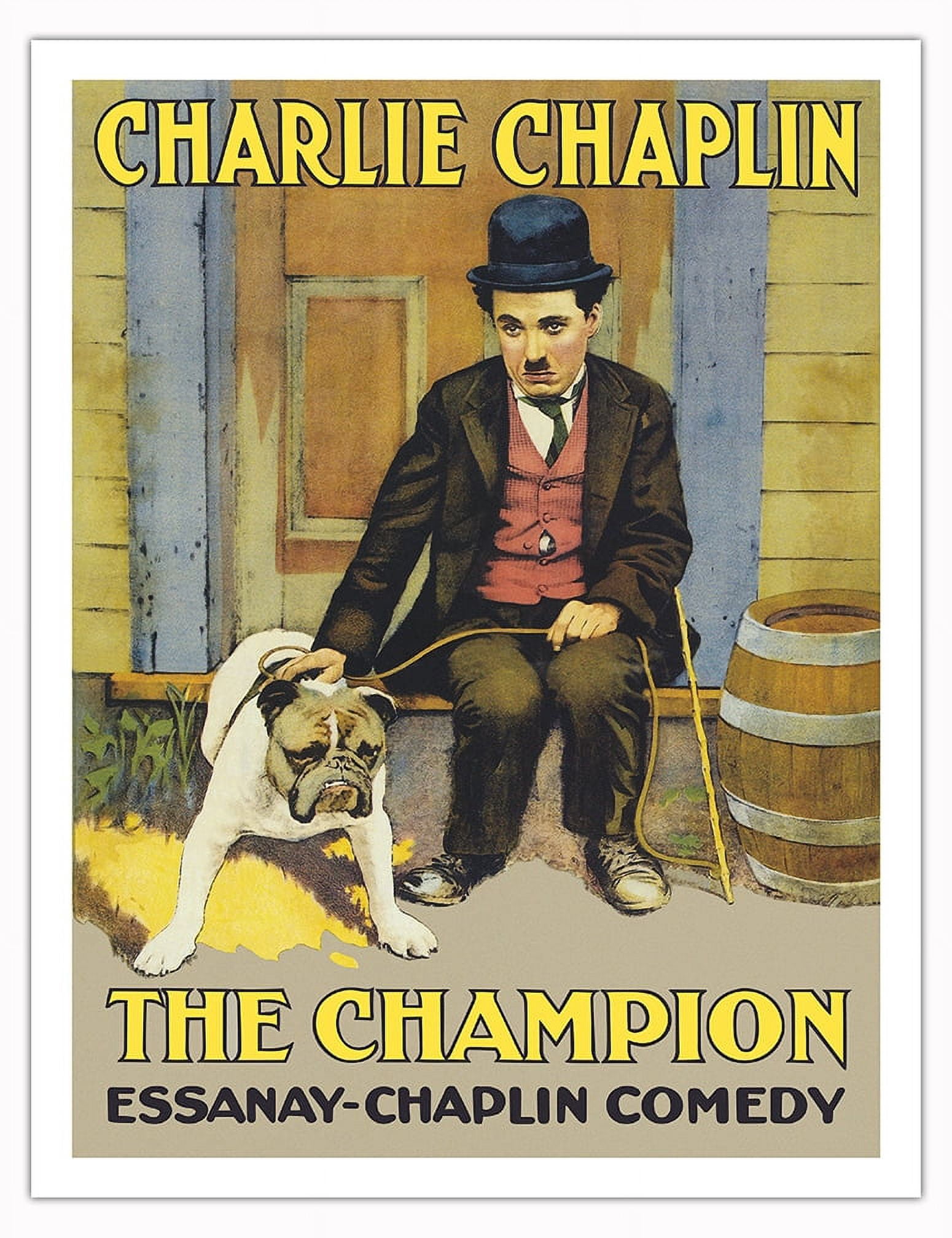 The Champion - Starring Charlie Chaplin - Vintage Film Movie Poster c ...