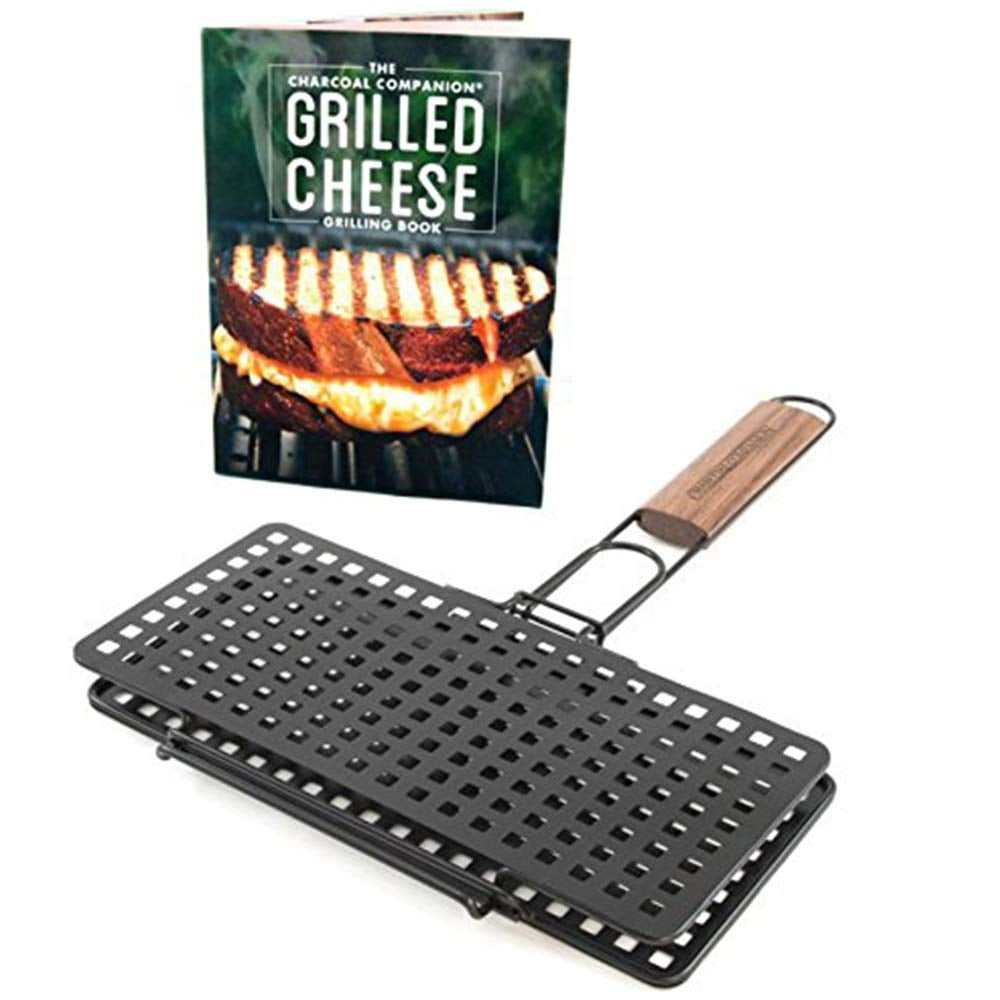 Charcoal Companion CC3137 Grilled Cheese Press & Book and Recipe Book ...