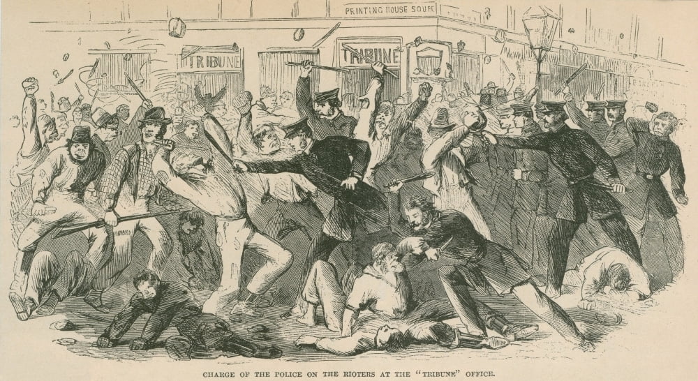 The Charge Of The New York City Police On The Draft Rioters At The ...